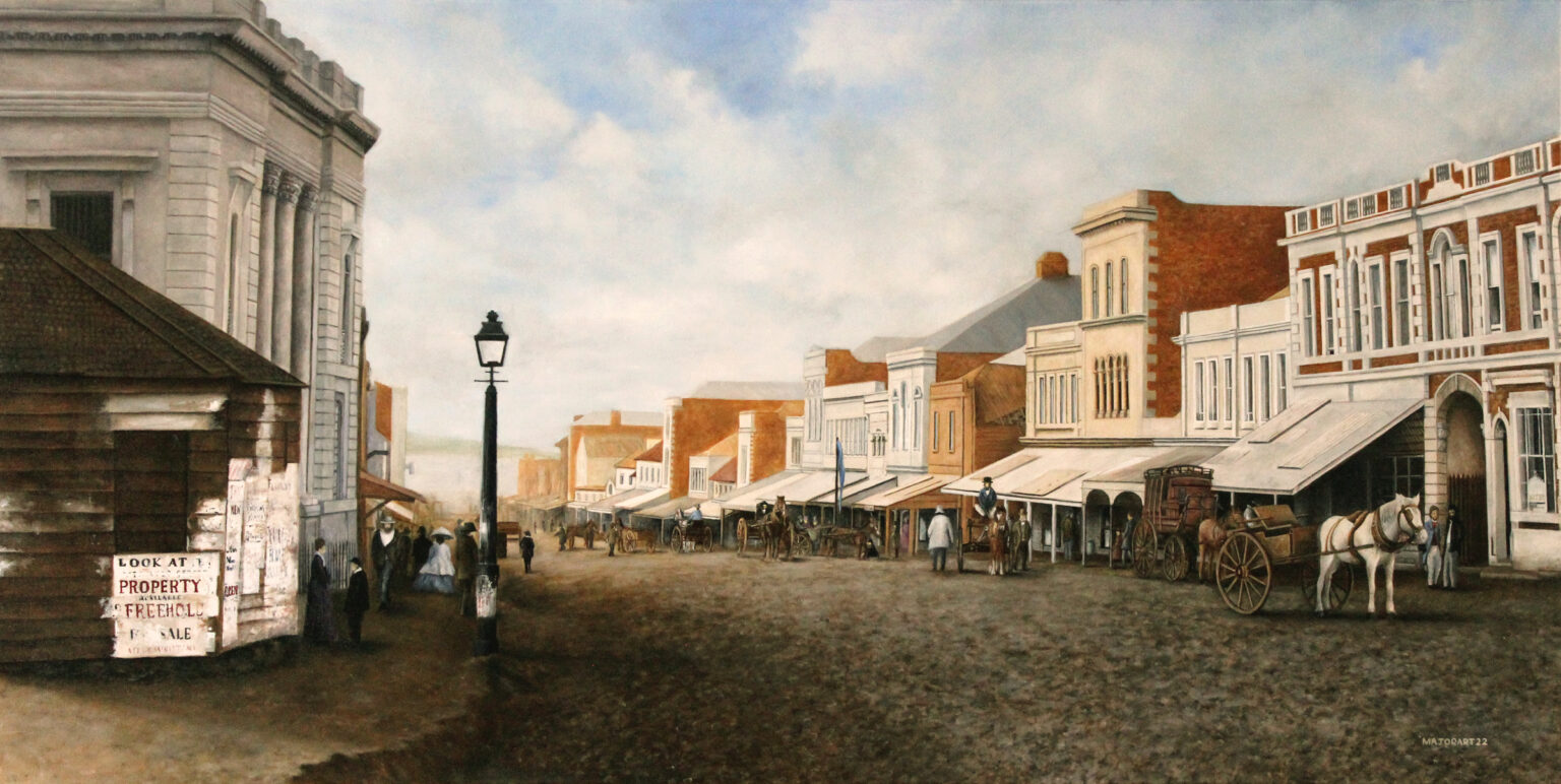Corner Victoria Street & Queen Street 1860's • Major Art